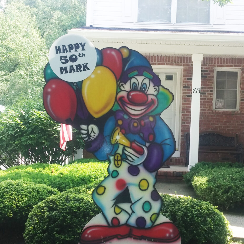 Clown Lawn Sign - Stork Sign Rentals, Stork Baby Signs, Stork Sign ...