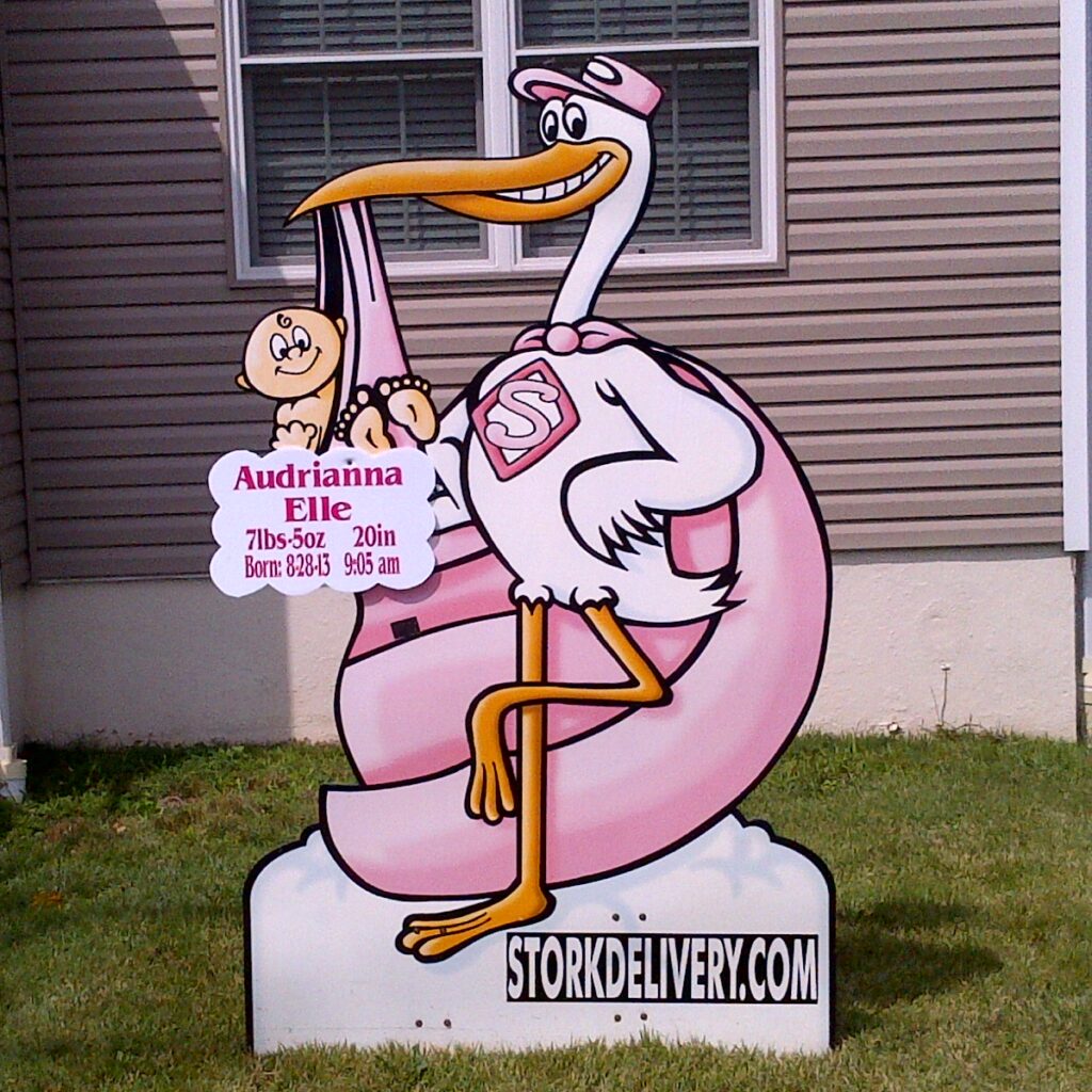 Girl Stork Sign Rental - Stork Sign Rentals, Stork Baby Signs, Stork ...